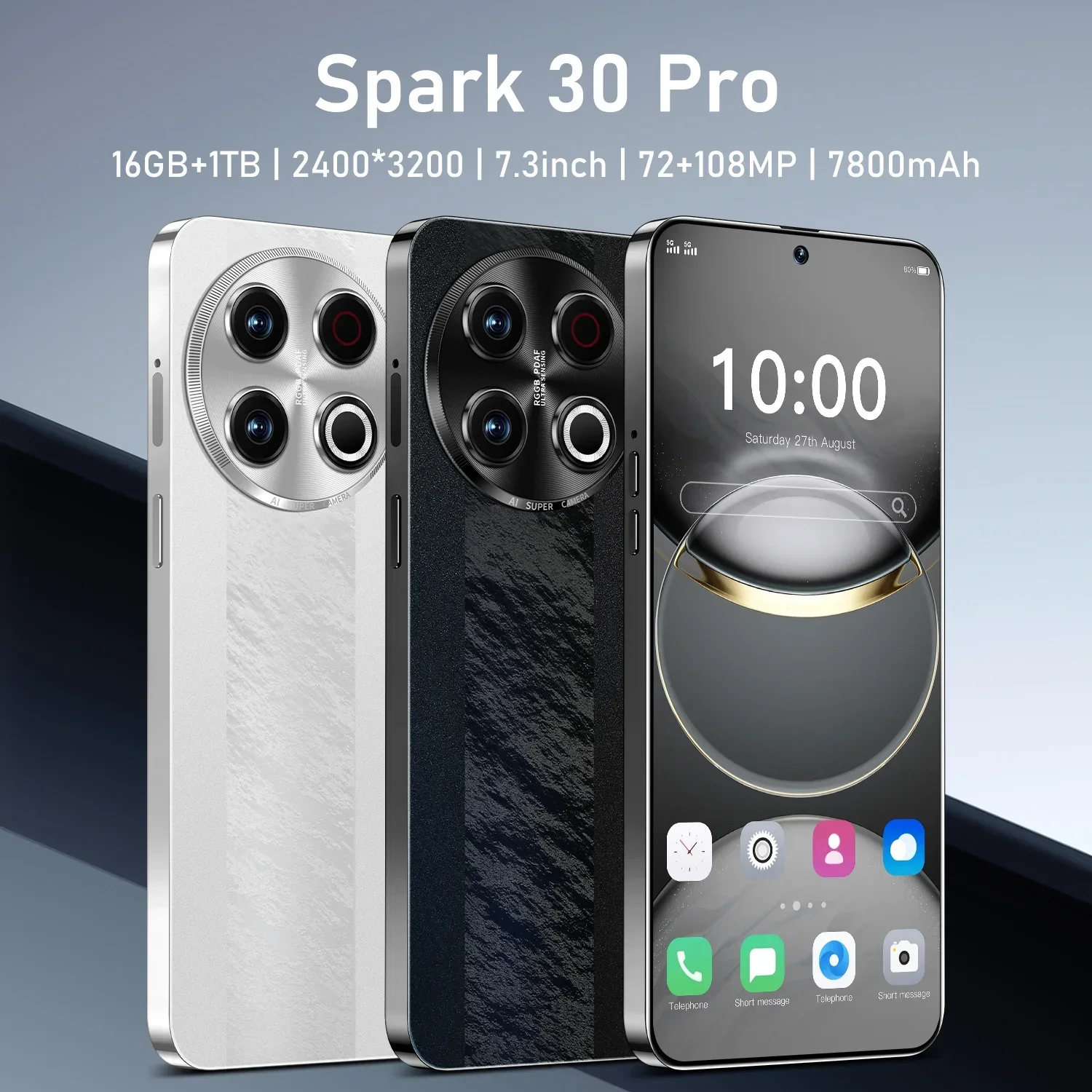 Global Version Spark 30 Pro Original Smart 5G Phone HD Screen 16GB+1TB ...