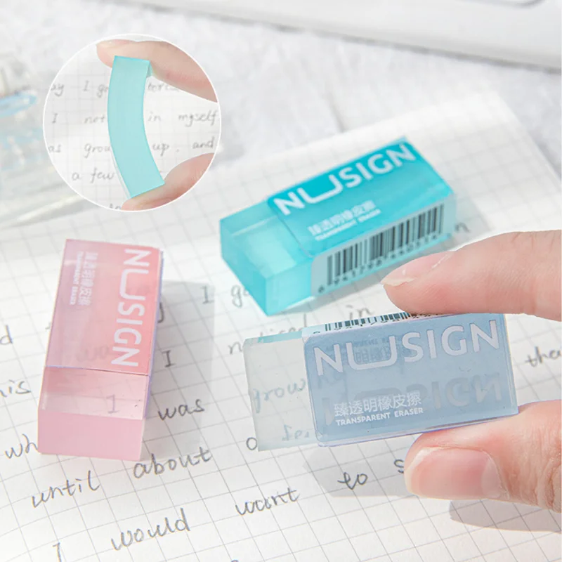 Cute-Soft-Erasers-Transparent-Eraser-Ins-Simplicity-Solid-Color-Eraser ...