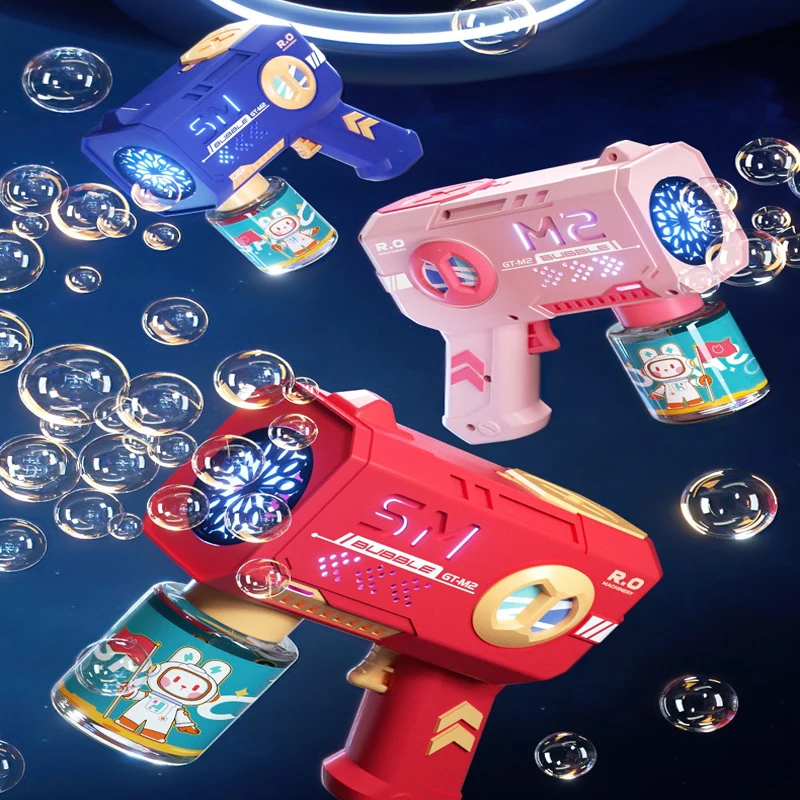 Astronaut-Electric-Automatic-Light-Bubble-Machine-Bubbles-Gun-Summer ...