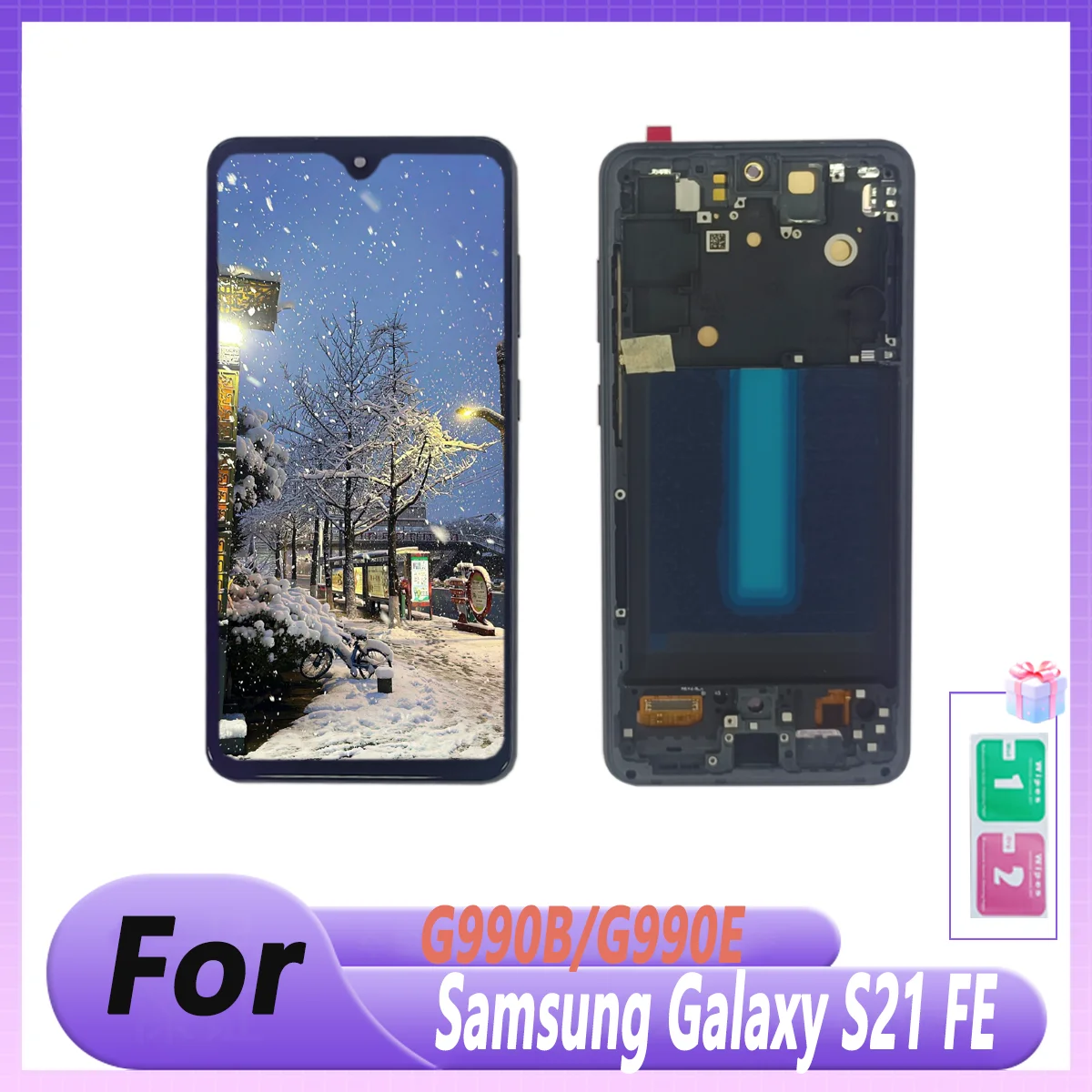 LCD For Samsung Galaxy S21FE LCD Display Touch Screen Digitizer with ...