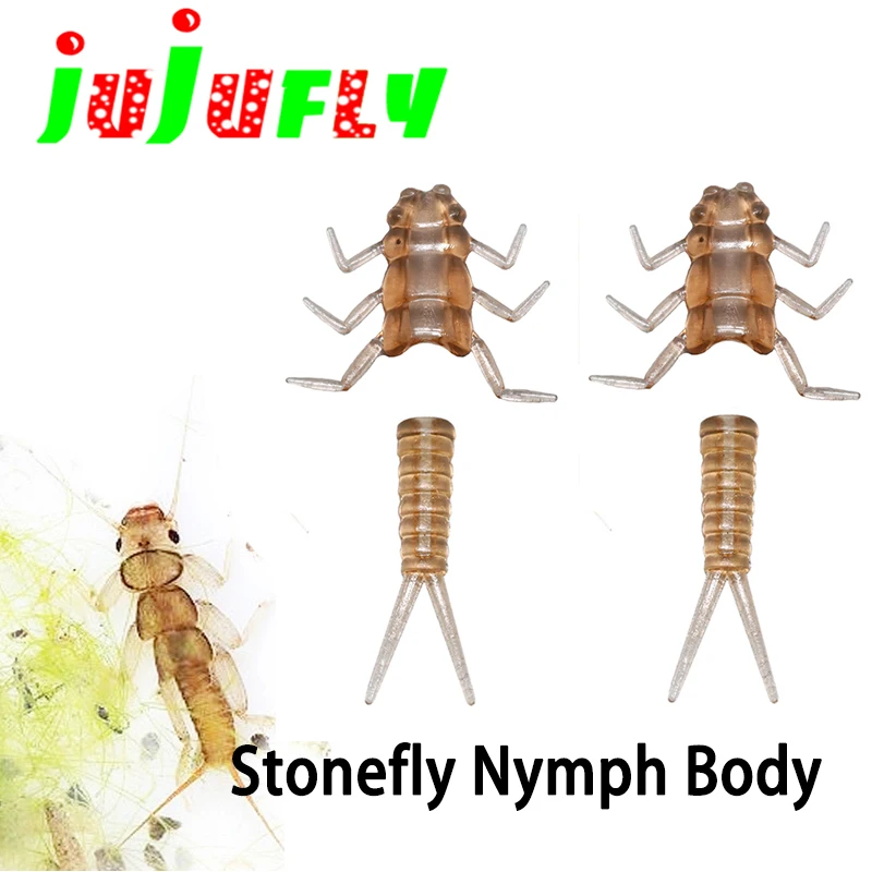 Hot Fly fishing realistc nymph fly rubber body components pack 10pcs ...