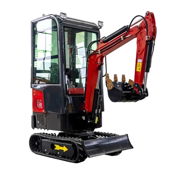 Mini Excavator 1 Ton with Closed Cab bucket and Thumb Clip Small Digger ...