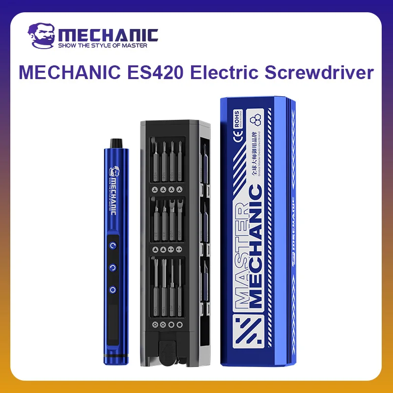 MECHANIC OFFICIAL ES420 Electric Screwdriver 42 IN 1 Set Tools For ...