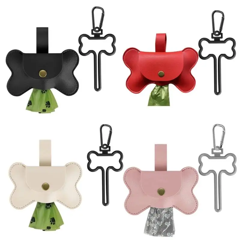 Dog-Poop-Bag-Dispenser-with-Leash-Clip-Durable-Pet-Poop-Bag-Holder ...