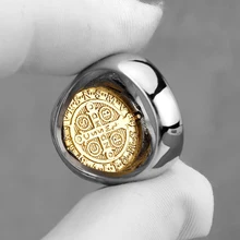 Classic St. Benedict Cross Ring Men And Women Stainless Steel Cspb ...