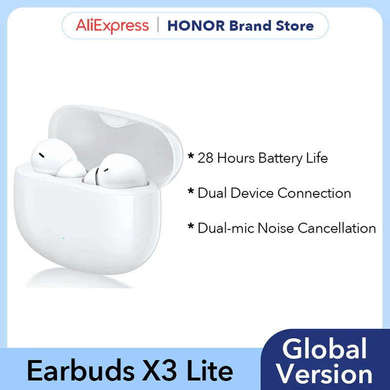 HONOR CHOICE Earbuds X3 Lite TWS Earphones Dual-Mic Noise Cancellation ...