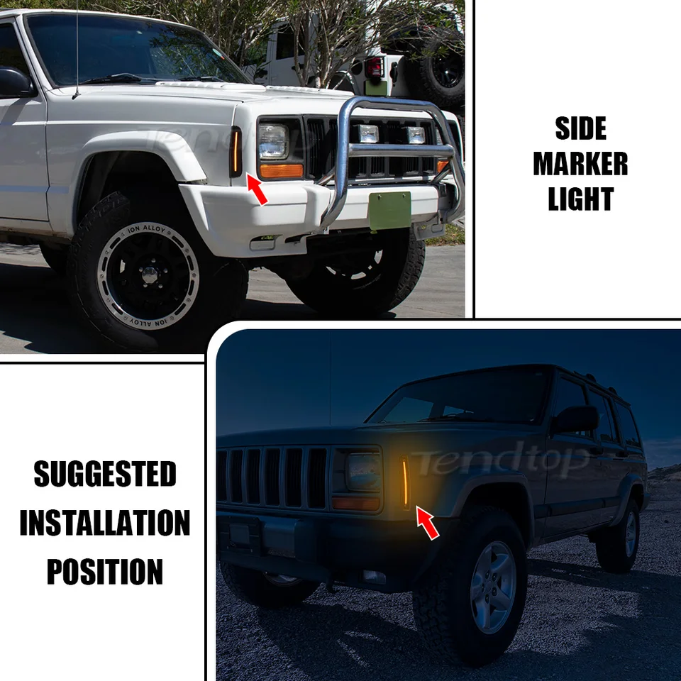 Front Corner Marker Light 1984-1996 Cherokee XJ Clear Front Side ...