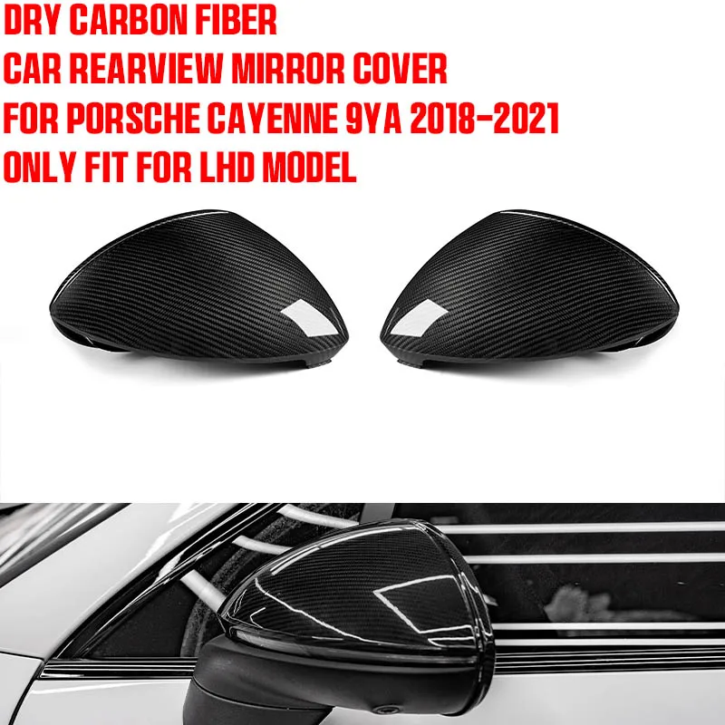 Dry-Carbon-Fiber-Car-Side-Mirror-Cover-Caps-LHD-Replacement-Rear-View ...