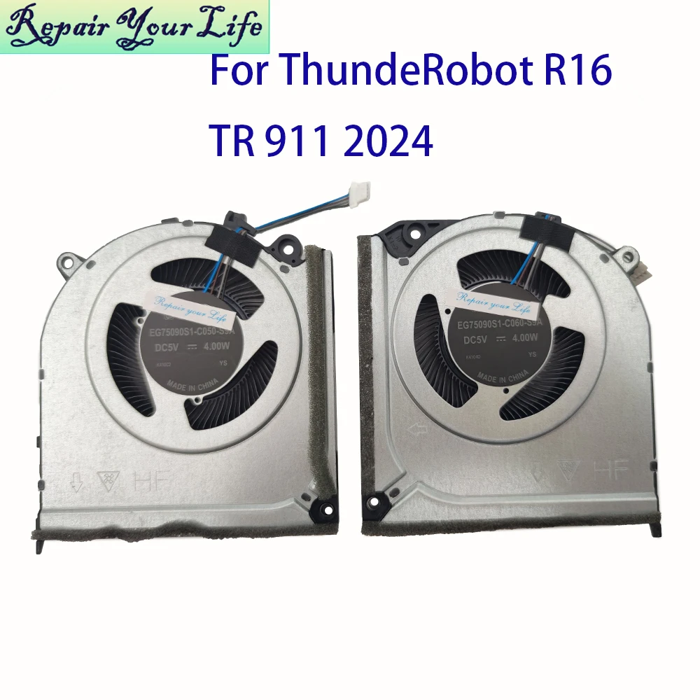 Laptop CPU GPU Cooling Fan For ThundeRobot TR 911 ZERO R16 2024 ...