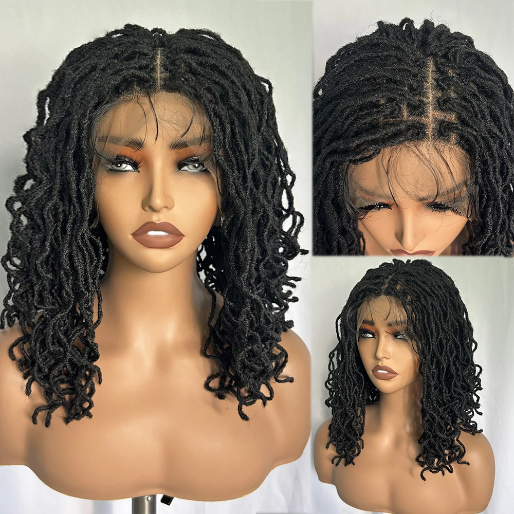 Synthetic-Full-Lace-Braided-Wig-14-Inch-Curly-Faux-Locs-Large-Parting ...