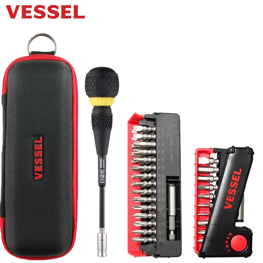 VESSEL-Ratchet-Grip-Screwdriver-Set-Ratchet-Screwdriver-Japan-Tools ...