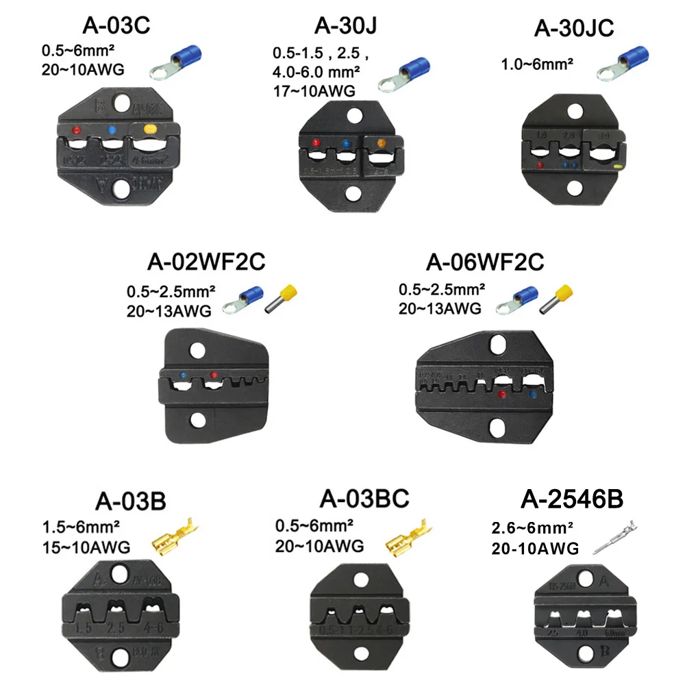 A03C A30J A30JC A06WF2C A02WFL A03B A2546B Die Sets for HS FSE Crimping ...