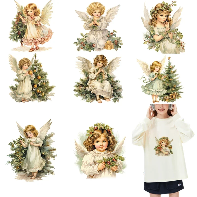 Iron-On-Patch-Watercolor-Fantasy-Retro-Angel-Heat-Transfer-On-children ...