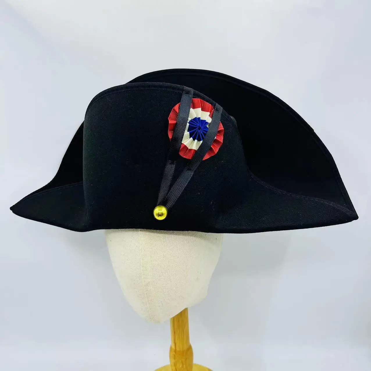 Napoleon-French-Admiral-Captains-Bicorne-Hat-Cosplay-Woolen-Cap-Black ...