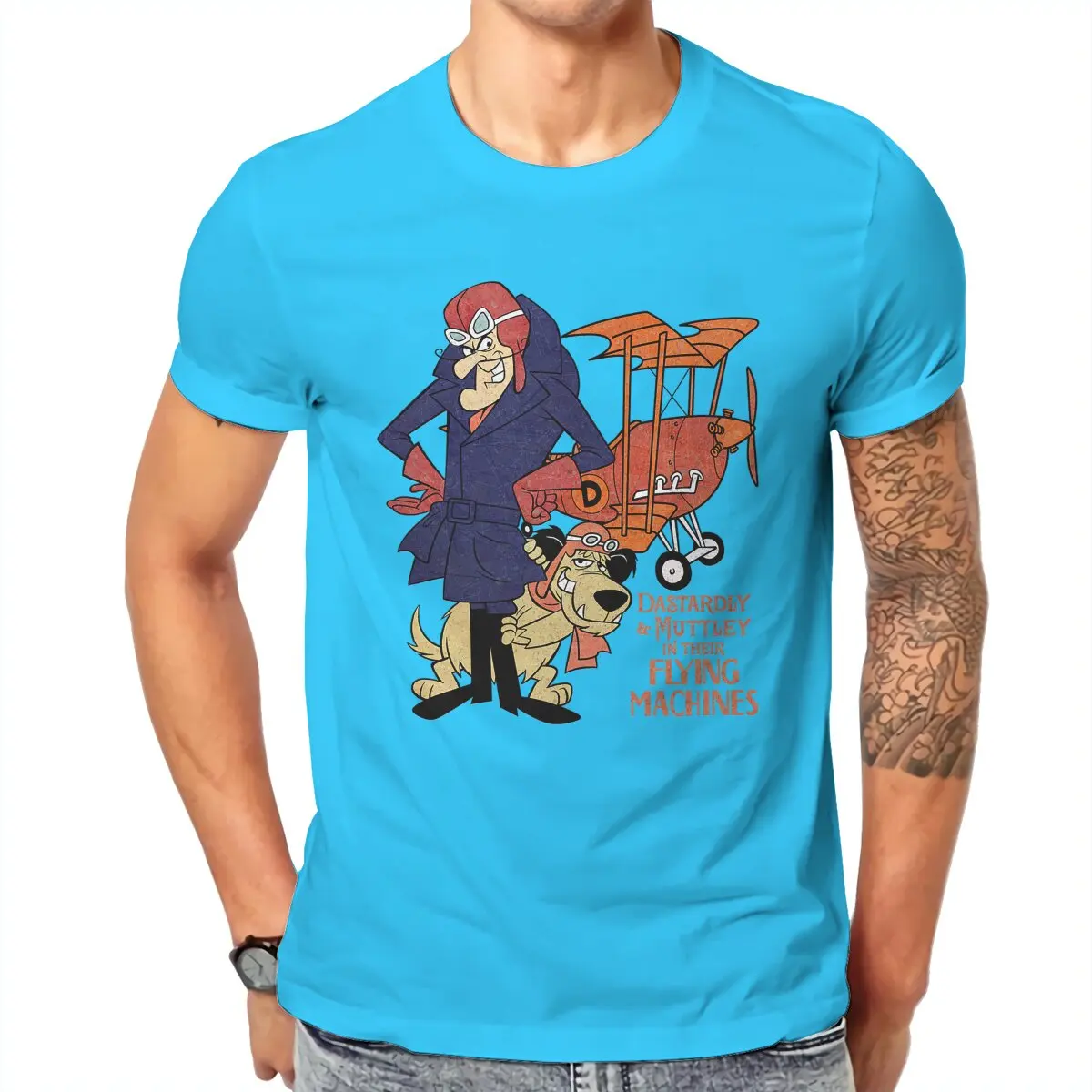 Men-s-Dastardly-Muttley-Flying-Machines-Wacky-Races-Cartoon-T-Shirts ...