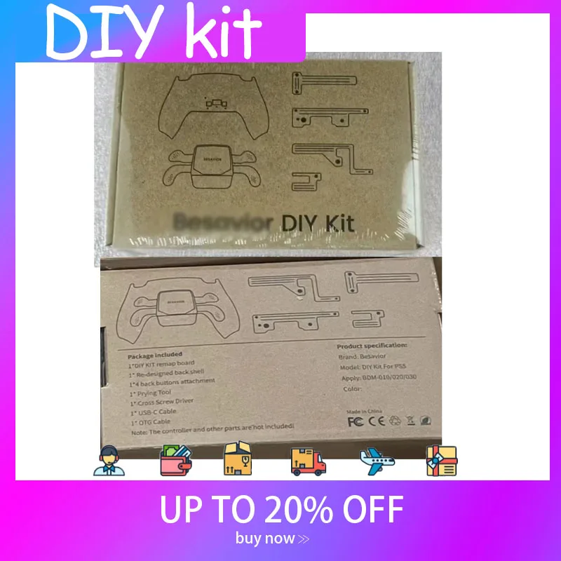 Controlador BESAVIOR PS5 Original, botón trasero, kit de accesorios DIY ...