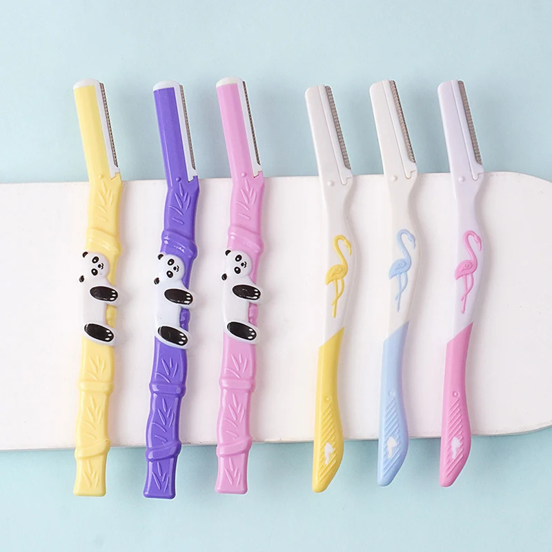 Yunduogirl 6/10pc Panda Flamingo Eyebrow Trimmer Safety Mini Portable ...