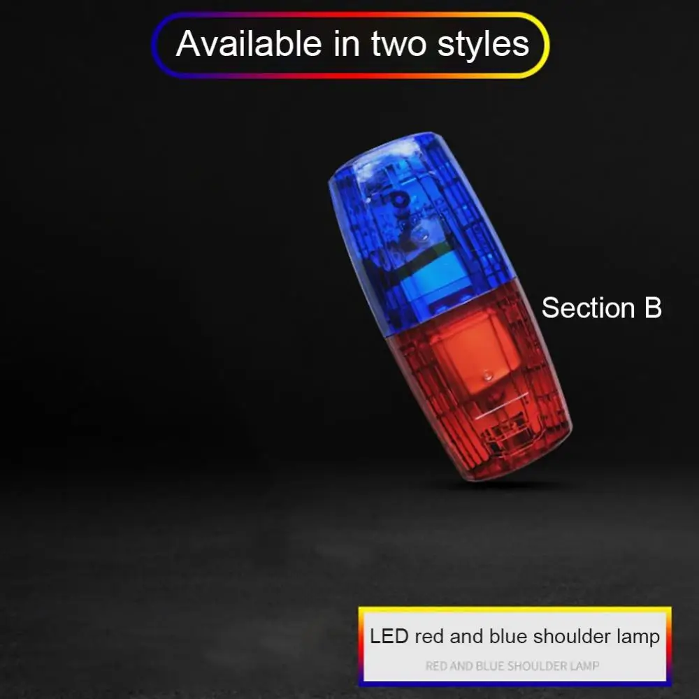 LED-Red-Blue-Shoulder-Police-Light-With-Clip-USB-Charging-Flashing ...
