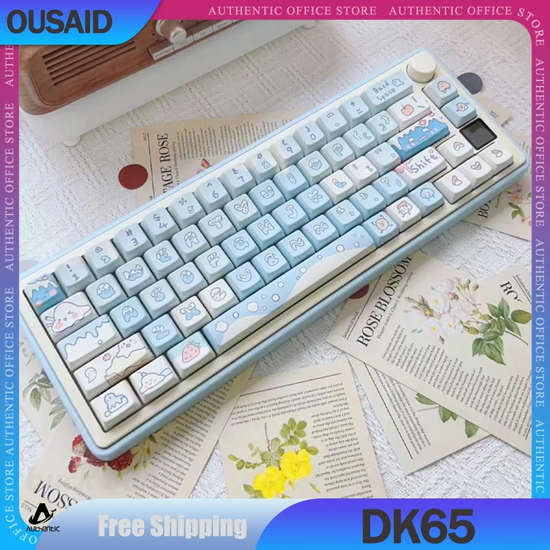 OUSAID-Teclado-mec-nico-DK65-para-Gaming-accesorio-con-pantalla-3-modos-Bluetooth-inal-mbrico ...