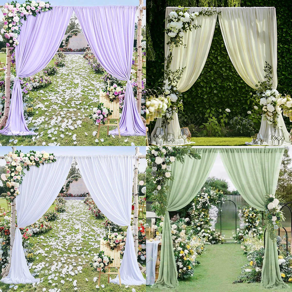 Wedding-Arch-Chiffon-Fabric-Draping-Curtain-Drapery-Wedding-Backdrop ...