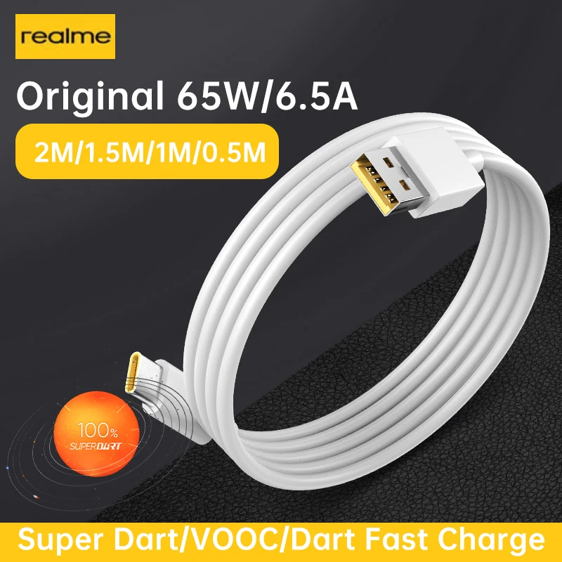 Realme-Cable-USB-Tipo-C-Original-65w-50W-6-5a-carga-r-pida-Super-Dart ...