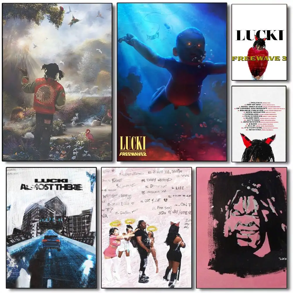 Lucki Rapper Poster HD art sticky wall waterproof home living room ...