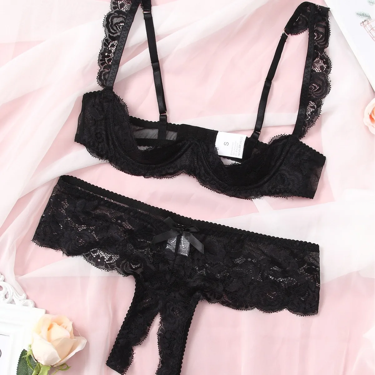 Women-Sexy-Underwear-Flying-Sleeve-Lace-Sexy-Lingerie-Sets-Embroidery ...