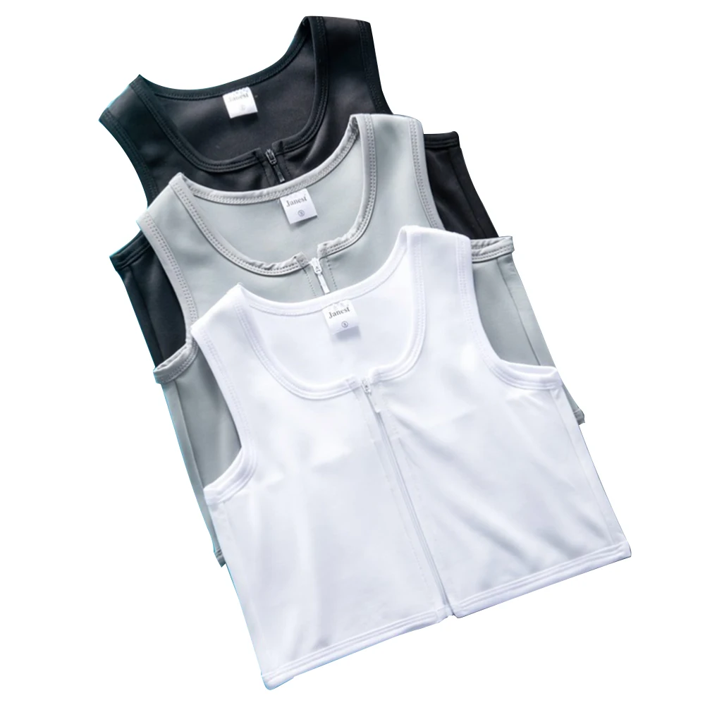 Bandage-Chest-Binder-Front-Zipper-Short-Breathable-Breast-Binder-Tomboy ...