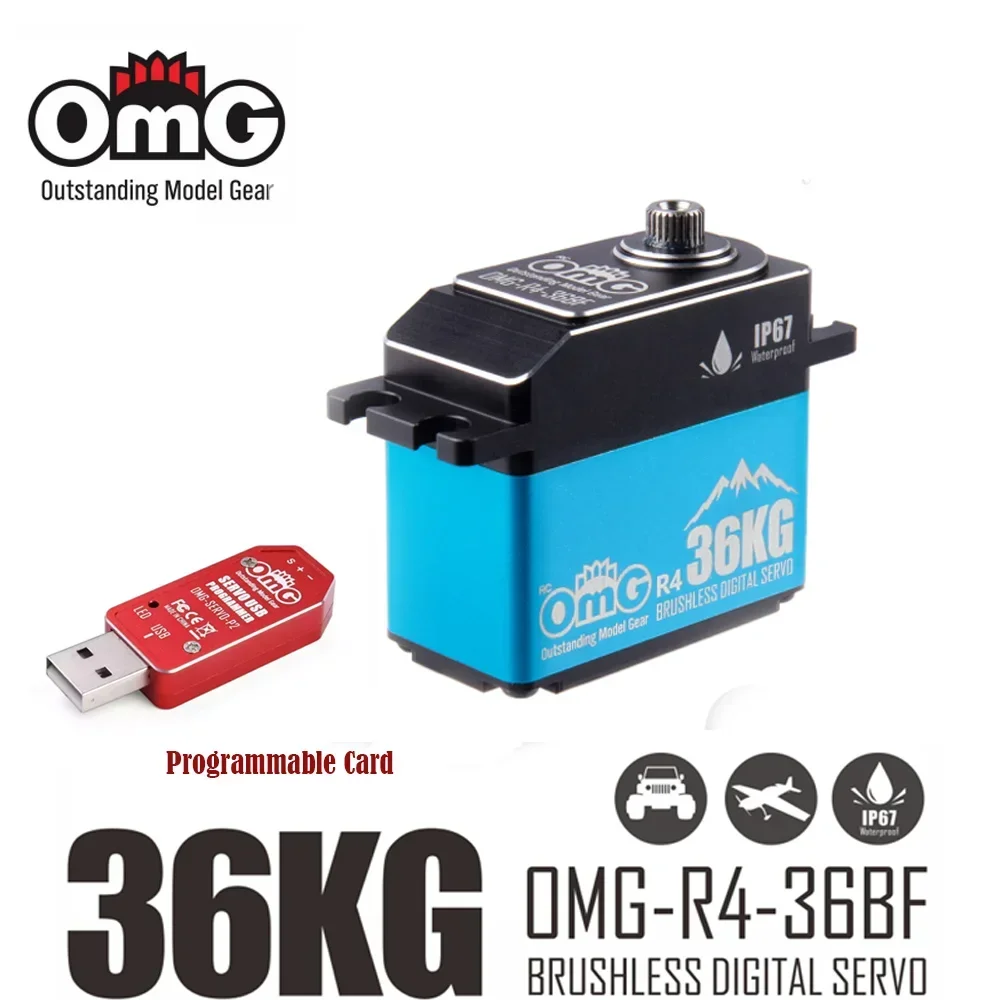 OMG-R4-36BF Burshless Digital Servo High Voltage Programmable 36KG for ...