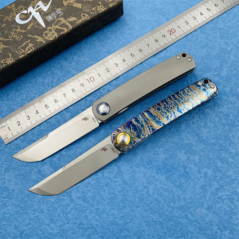 CH CH1005 Folding Knife M390 Blade Titanium Handle Outdoor Hunting ...