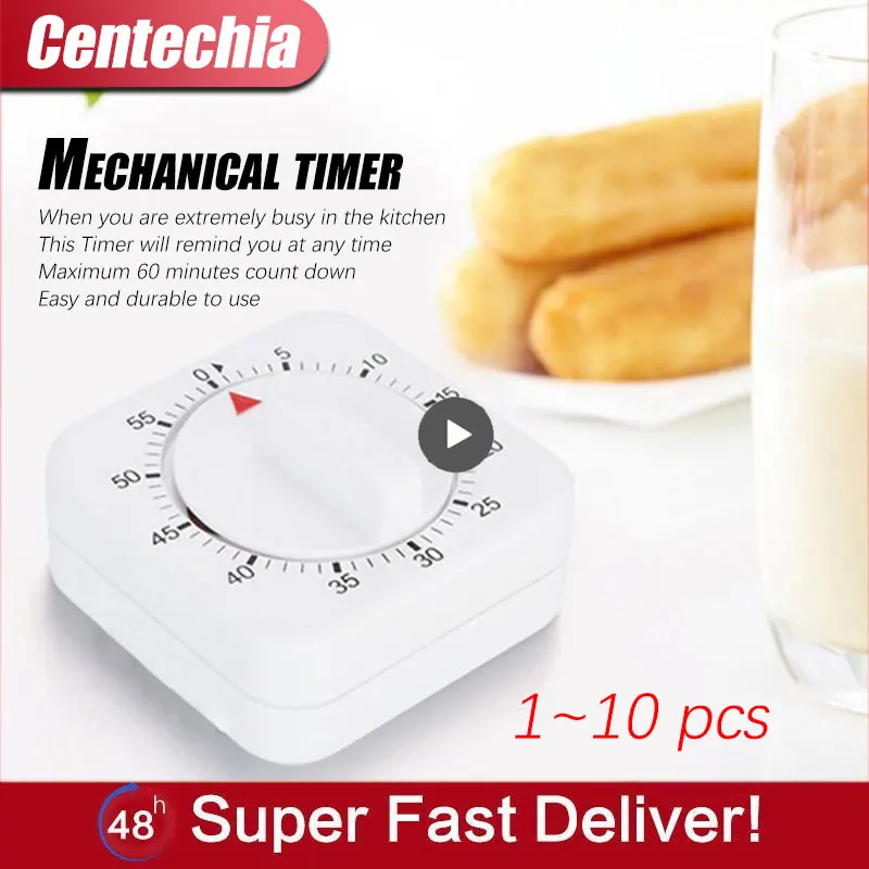 1-10PCS-Mechanical-Timer-Digital-Countdown-Alarm-Multi-function-Kitchen ...