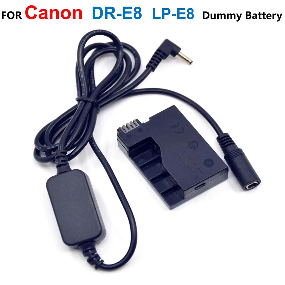 DR-E8-LP-E8-Dummy-Battery-12V-24V-Step-Down-Power-Cable-For-Canon-EOS ...