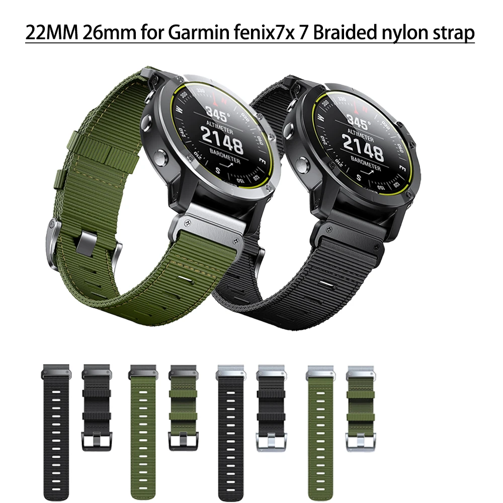 Garmin Fenix 6x Nylon Watch Strap | Fenix 7x Nylon Quick Release ...