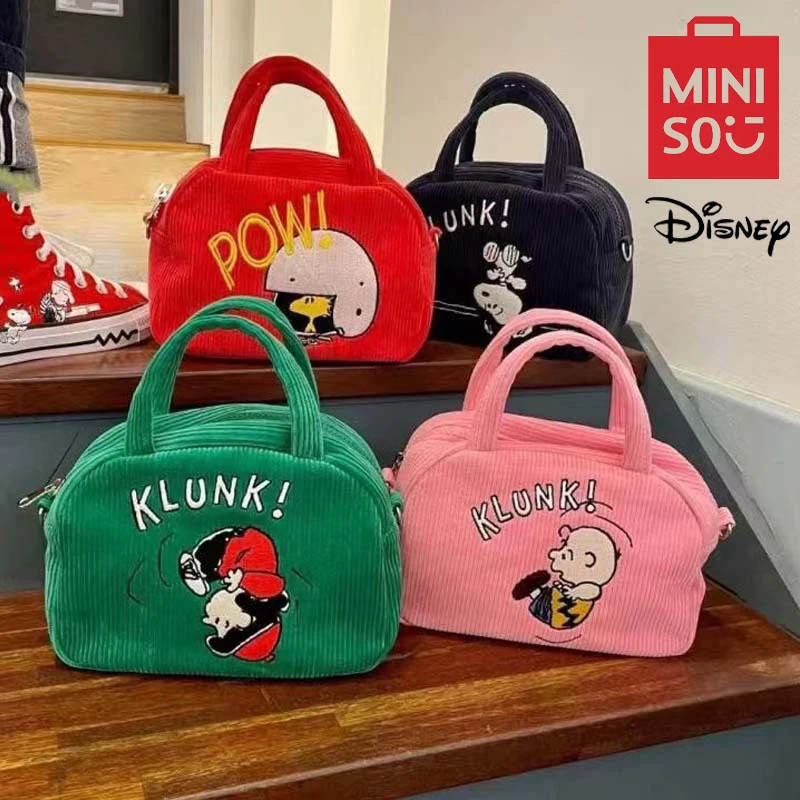 MINISO-Disney-Serie-Snoopy-Corduroy-Cute-Cartoon-Shoulder-Bag ...