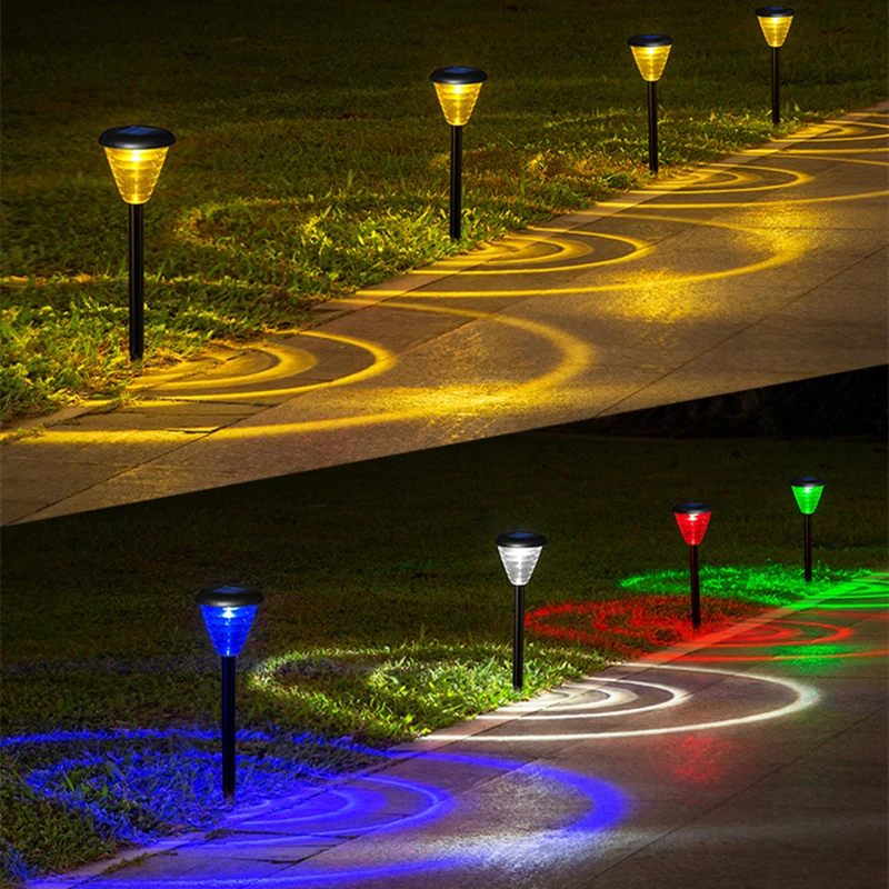 Rgb 색상 변경 태양광 Led 조명 야외 조명 제어 방수 안뜰 통로 정원 장식 잔디 조경 램프 Aliexpress