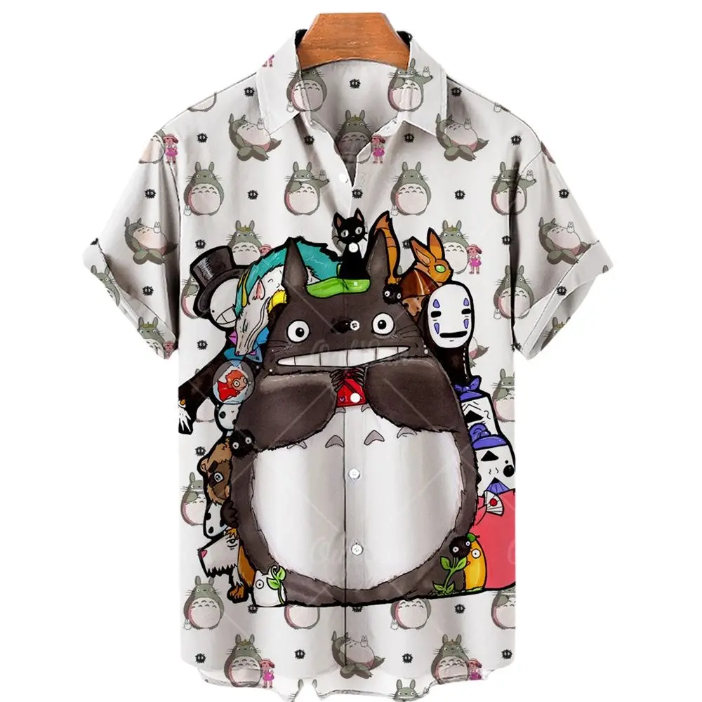Anime Men's Short Sleeve Button Shirt | Hawaiian Shirts Men Short ...