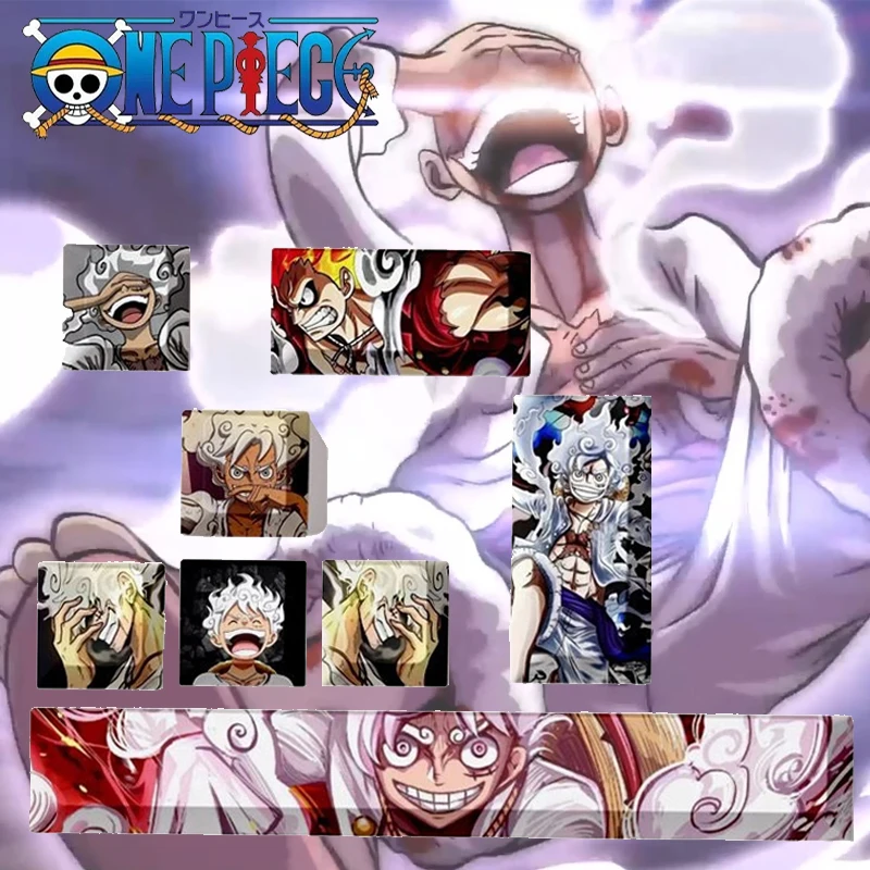 8-Pcs-ONE-PIECE-Luffy-Nika-Gear-5-Keycaps-Anime-PBT-R1-SHIFT-Large-Key ...