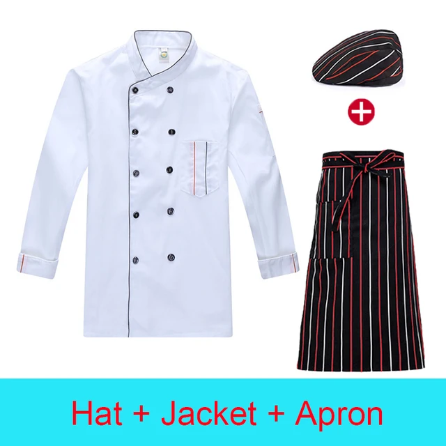 White Female Chef Uniform Restaurant Kitchen Jacket Bakery Kitchen ...