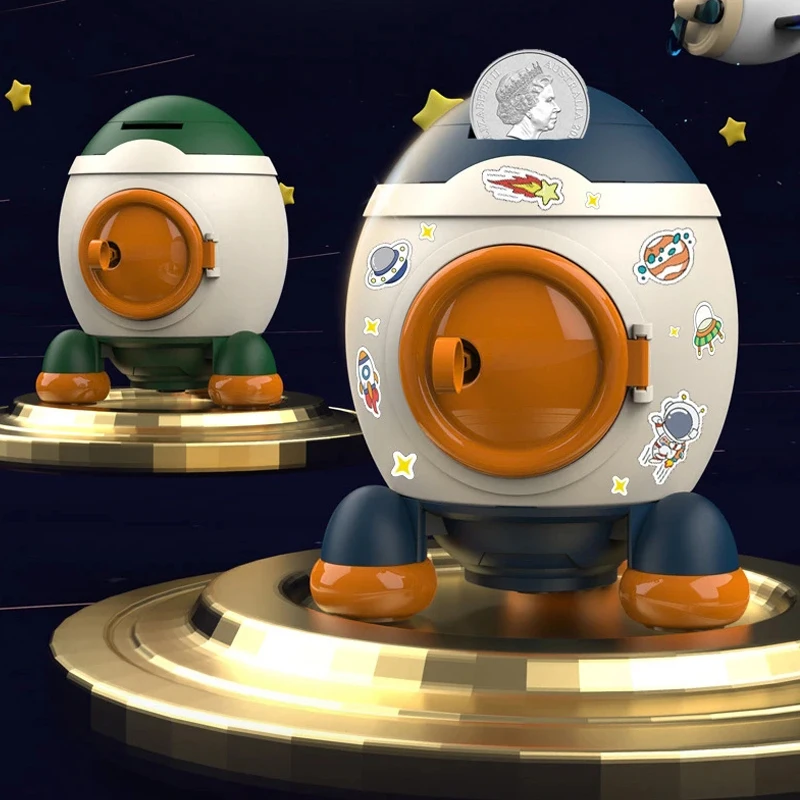 Children-s-Money-Tank-Enamel-Cartoon-Space-Rocket-Money-Tank-Fall ...