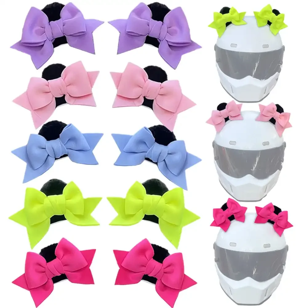 2Pcs-Motorcycle-Helmet-Butterfly-Knot-Ears-Decoration-Moto-Riding-Sking ...