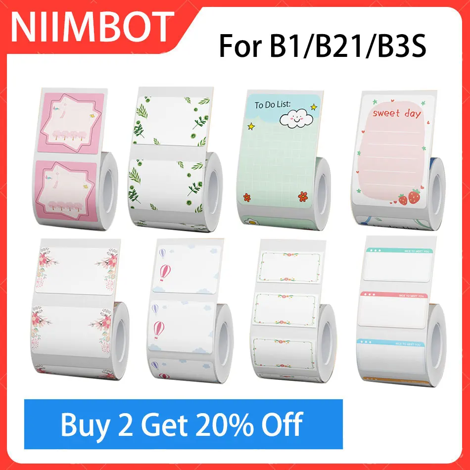 Niimbot-B21-B3S-B1-labels-stick-color-Tape-Price-labels-printing-paper ...