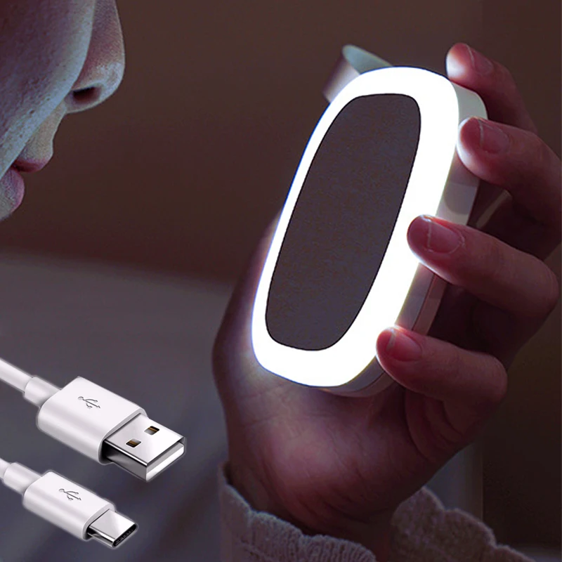 Small-Make-Up-Mini-Mirror-with-LED-Bright-Light-Night-Light-Mirror ...