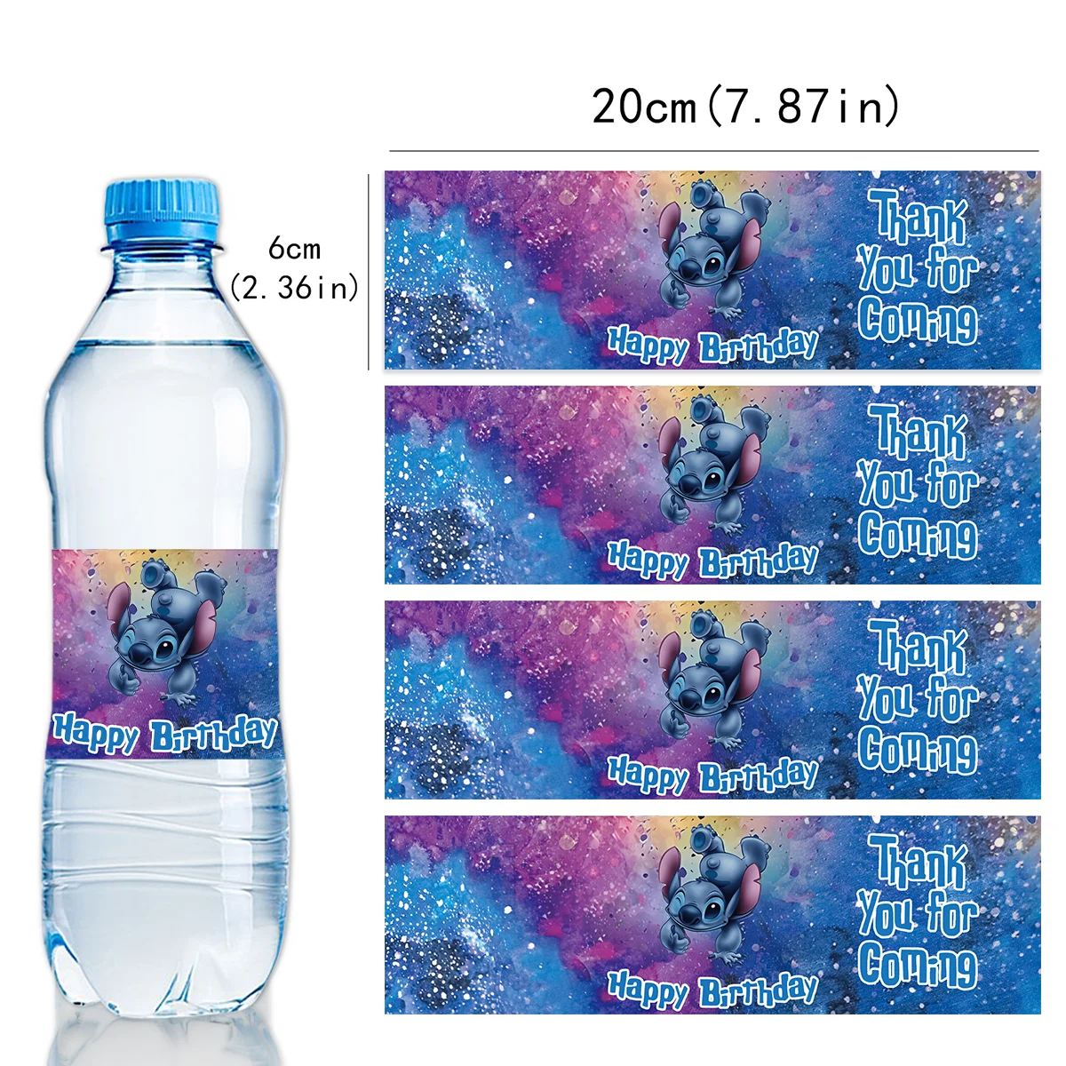 Etiquetas para botellas de agua de Disney Lilo Stitch, decoración de ...