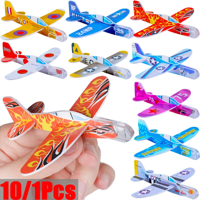 10-1pcs-Plastic-EVA-Airplanes-Kids-DIY-Handmade-Throw-Flying-Glider ...