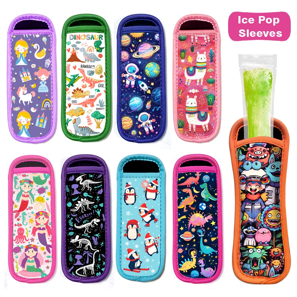 1-9PCS-Ice-Pop-Sleeves-Cute-Ice-Pop-Neoprene-Insulator-Sleeves-Reusable ...