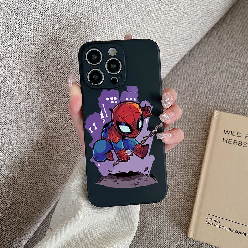 Cartoon Spider-Man Protective Phone Case Cover for Honor X7A 4G (Black2)