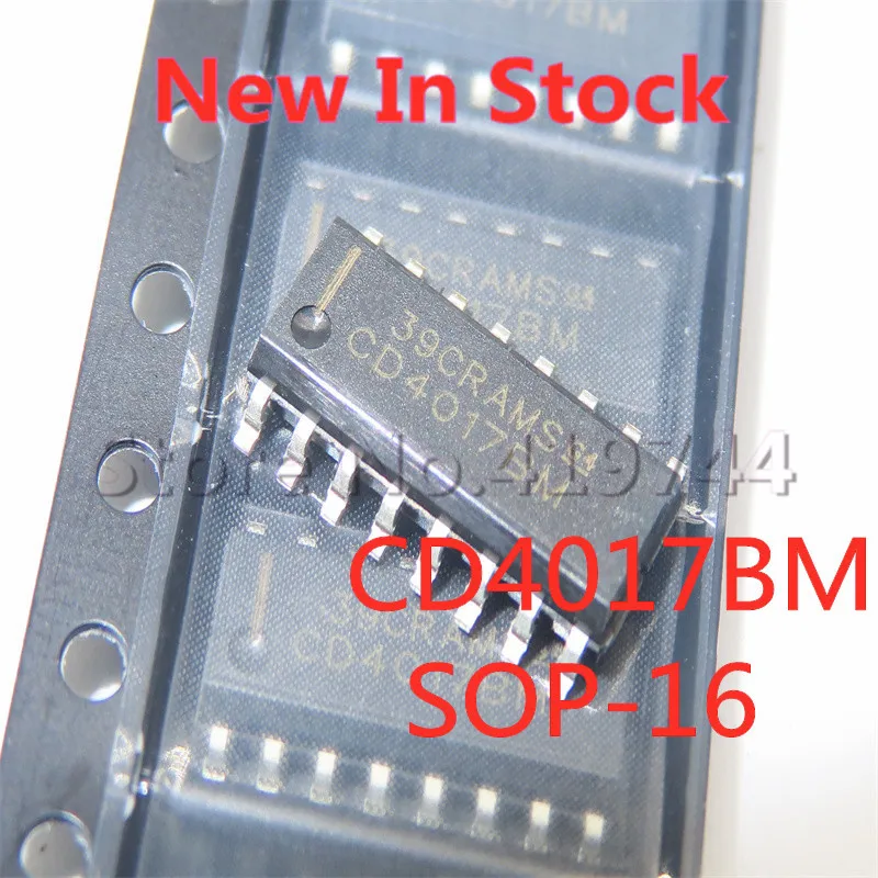 10 개/몫 CD4017 CD4017BM SMD SOP 16 HCF4017 로직 칩 10 진수 카운터 재고 있음 새로운 오리지널 ...