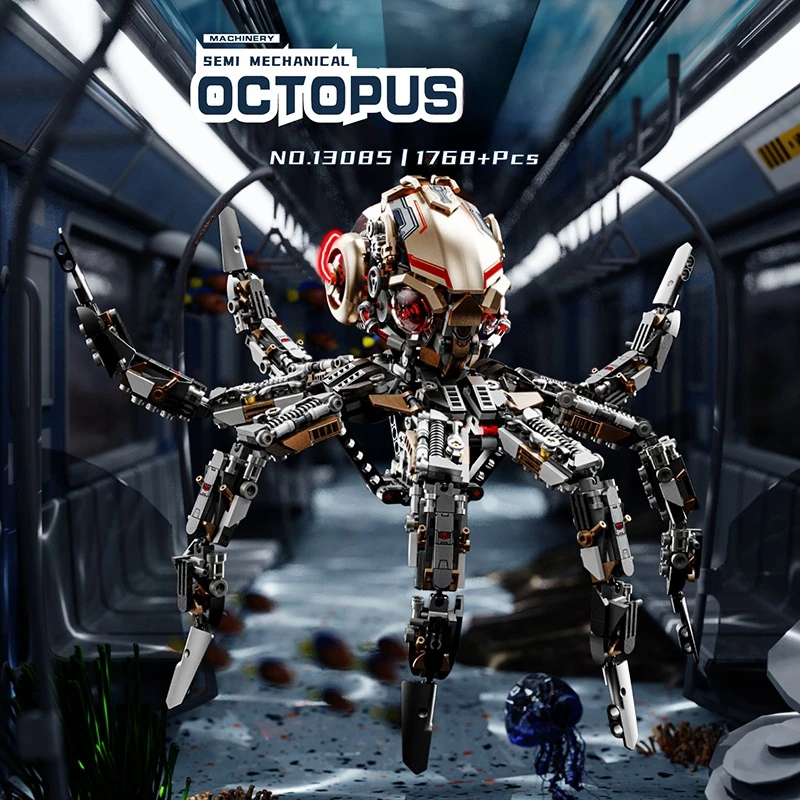 Creative Series Machinery Octopus Animal Life Set Building Blocks Brick ...