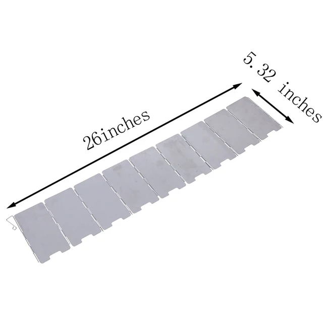9 Plates Wind Deflectors Foldable Outdoor Camping Gas Stove Wind Shield ...