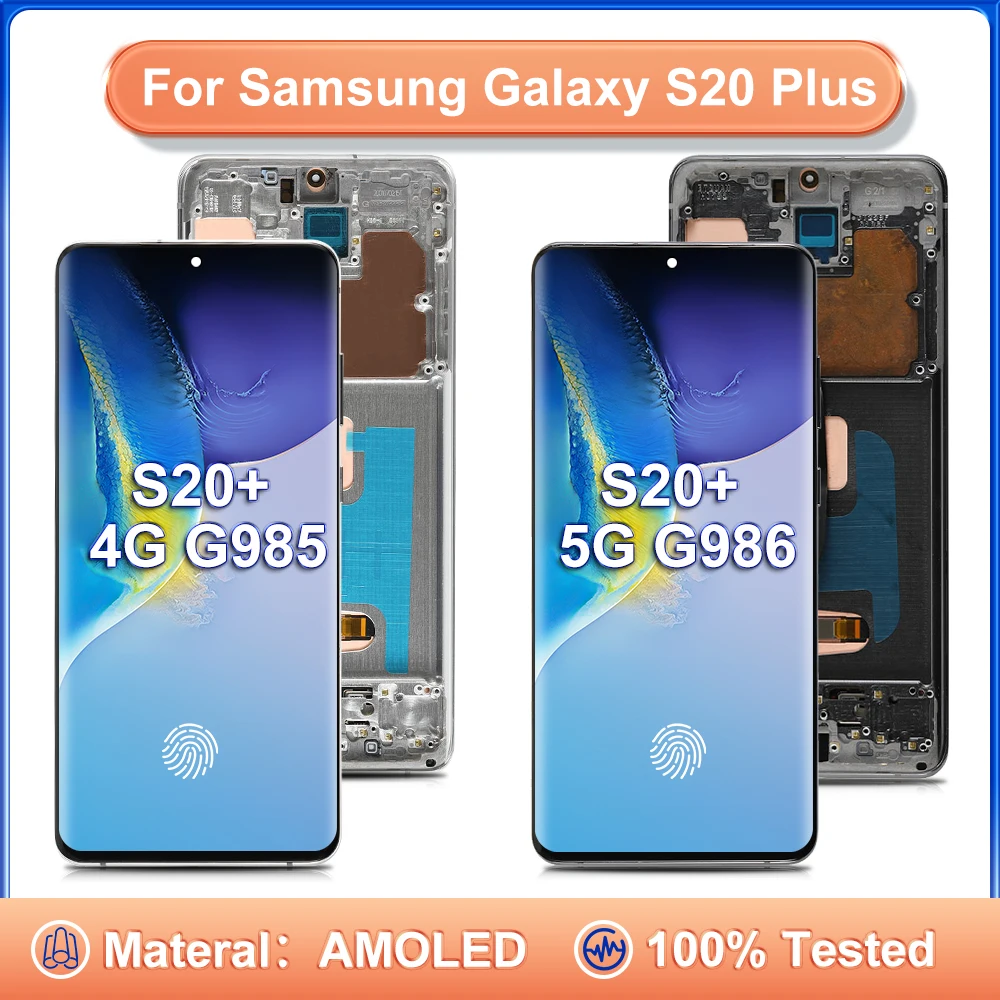 AMOLED For Samsung Galaxy S20+ G985F LCD Display Digitizer Assesmbly ...